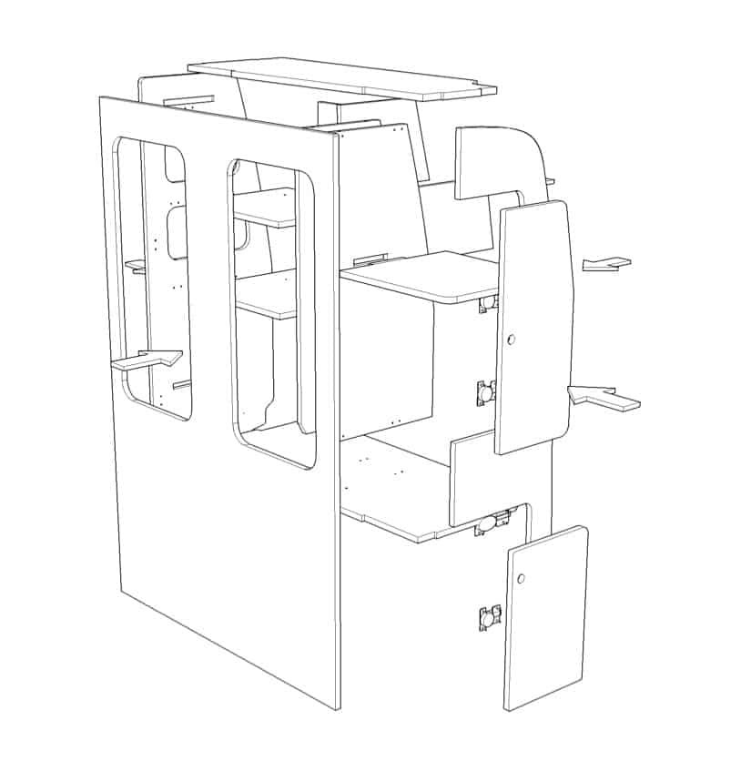 VW t5 rear unit construction – EVO Design
