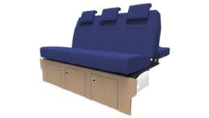 Rib 150 x 186 cm full width bed boards- fixed or sliding | EVO Design