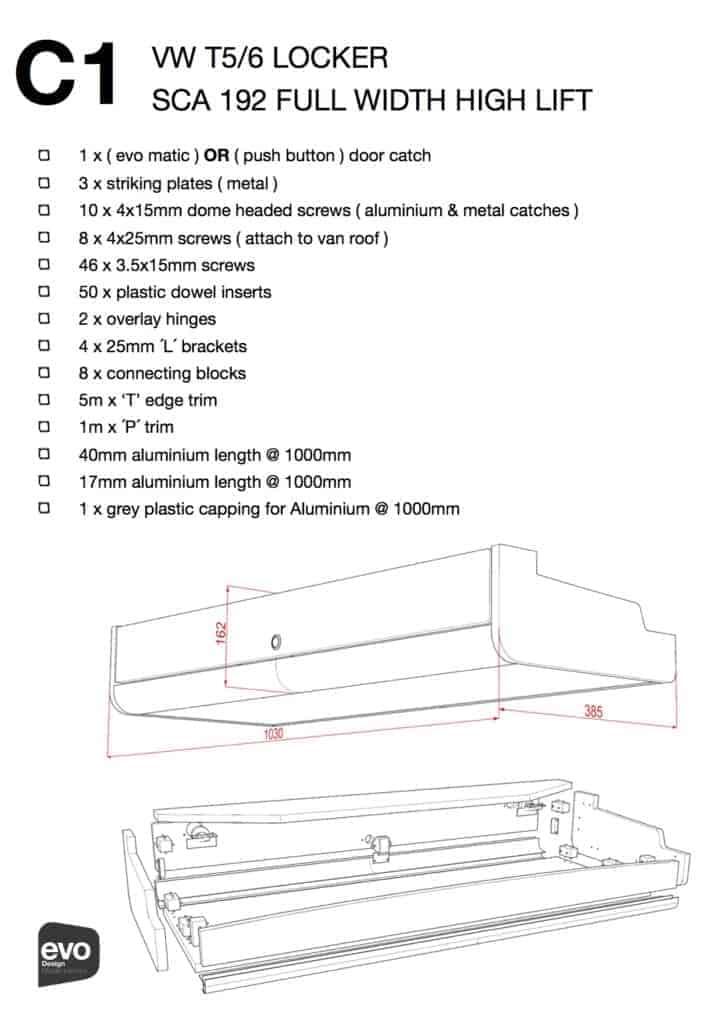 OVER BED LOCKER’S – EVO Design