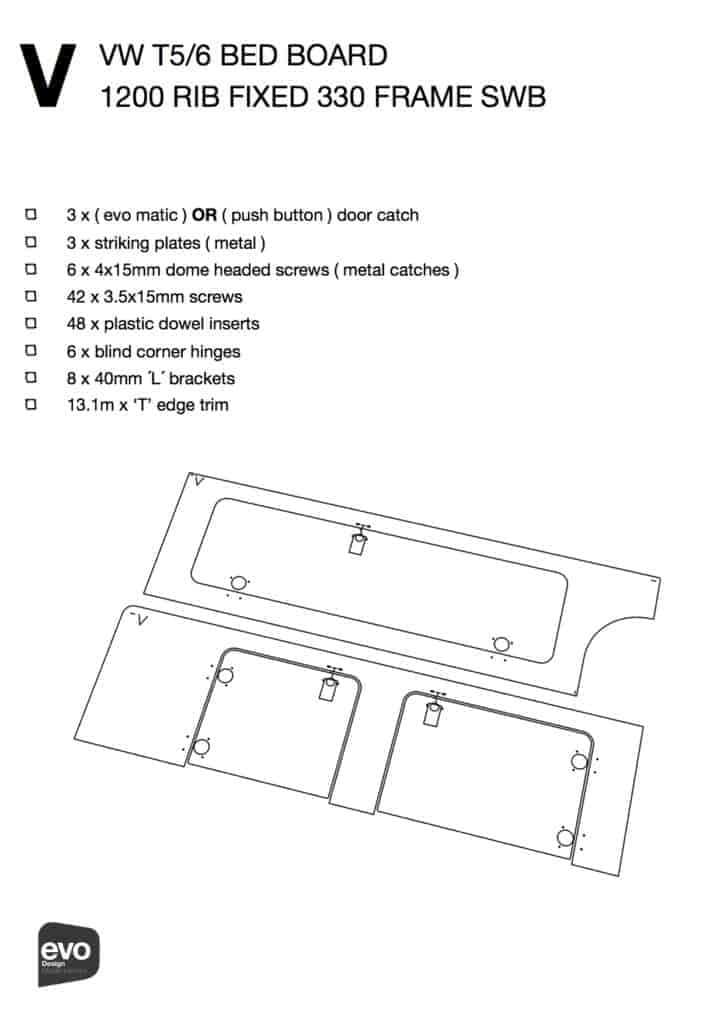 V – 1200 RIB FIXED 330 FRAME – EVO Design
