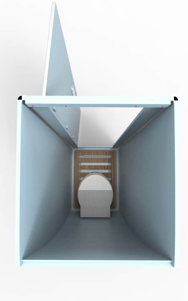 Micro Shower 600 Width Toilet cubicle 790 x 600 mm – EVO Design