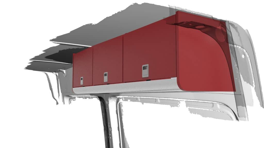 Locker (H) 1390mm Crafter 2017+ 3 door locker rear of van ONLY – EVO Design