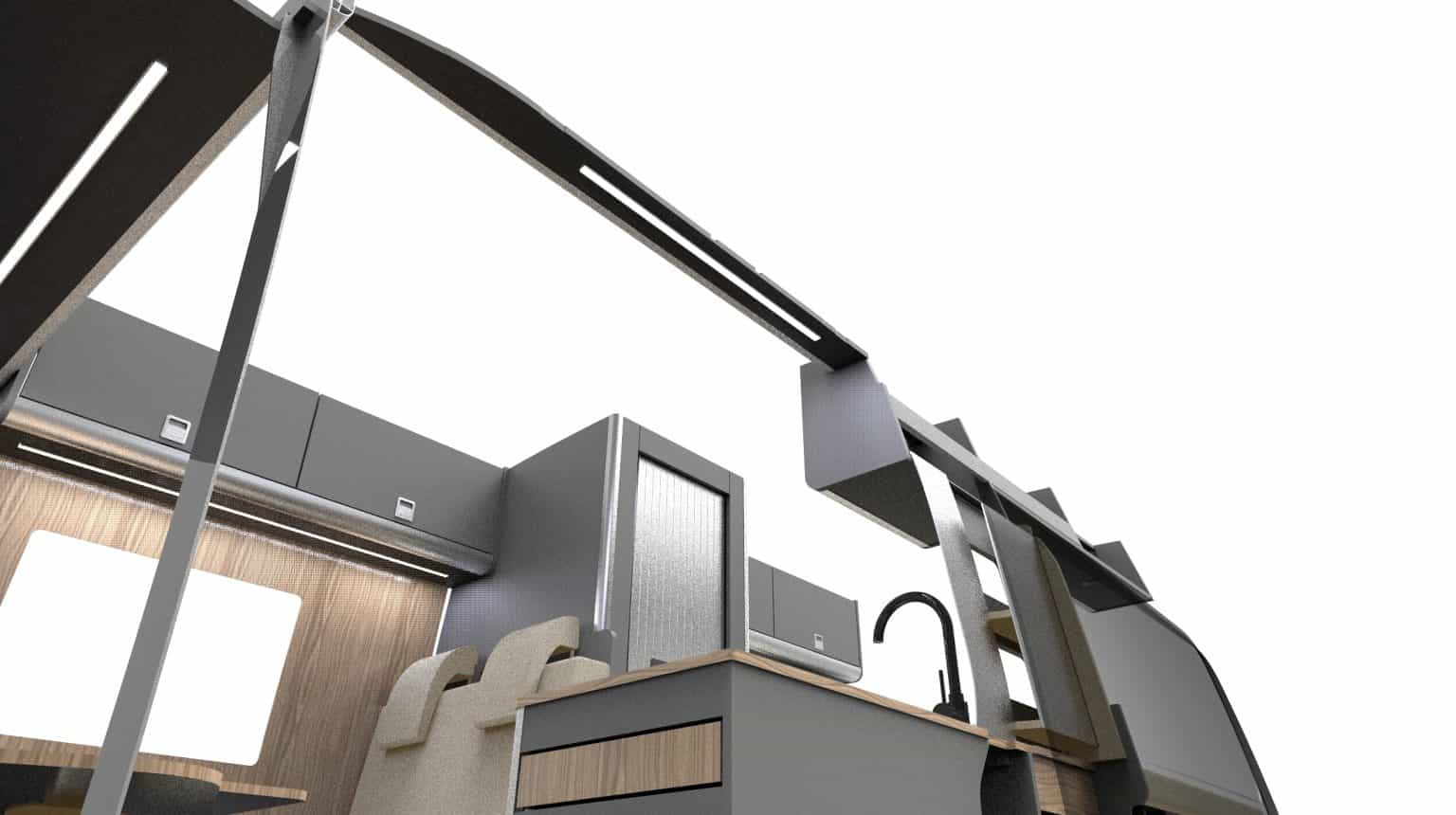 Sliding door cable cover + LED light 2006 – 2017 – EVO Design