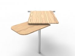 iLSE Rotating table leg + twin worktops tops+ mito table rail | EVO Design