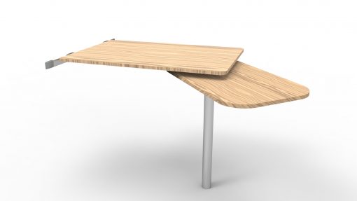 iLSE Rotating table leg + twin worktops tops+ mito table rail | EVO Design