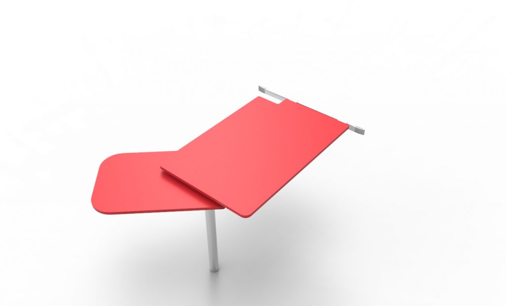 iLSE Rotating table leg + twin worktops tops + mito table rail – EVO Design