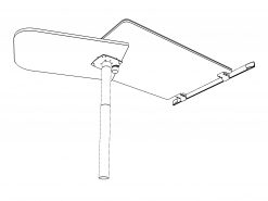 Rotating table leg + twin worktops tops+ mito table rail | EVO Design