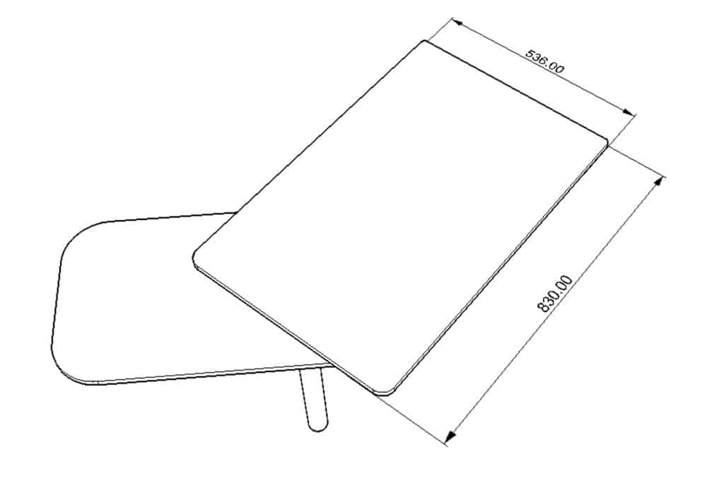 iLSE Rotating table leg + twin worktops tops+ mito table rail | EVO Design