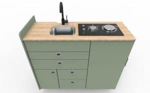 EVO V8 – LARGE VANS Side door kitchen pod – EVO Design