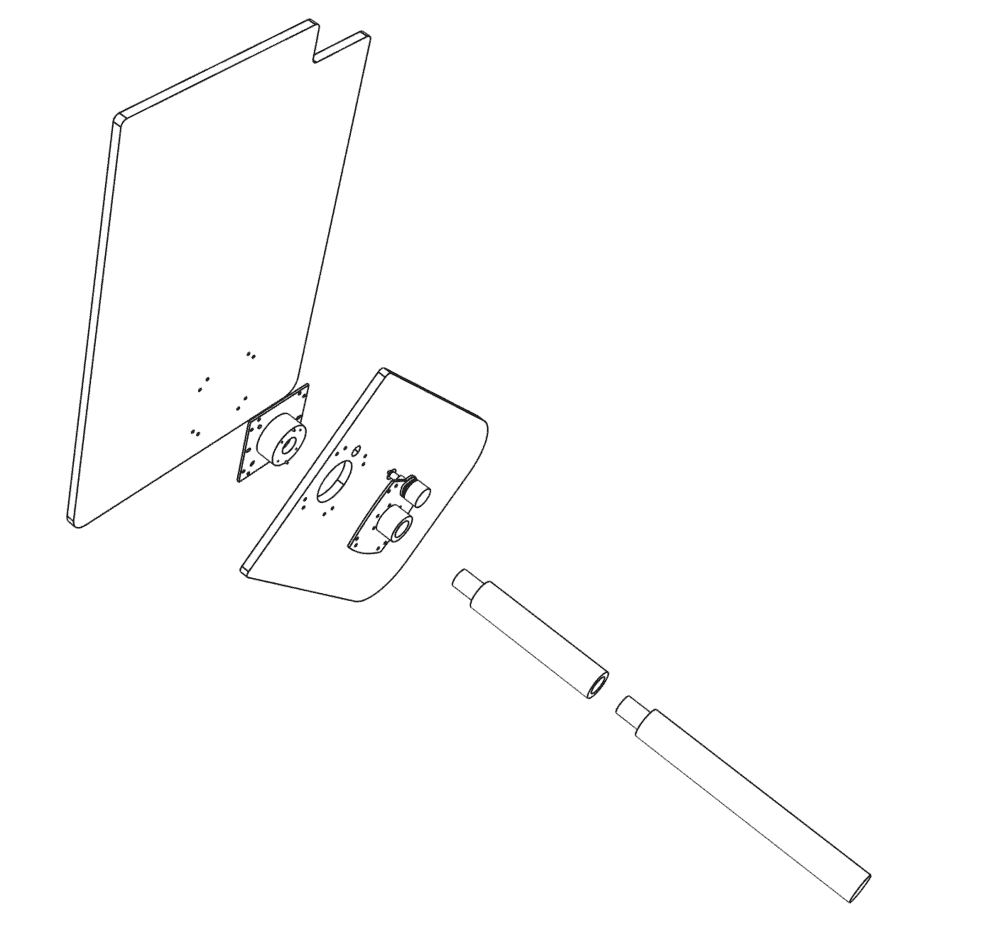 iLSE Rotating table leg + twin worktops tops + mito table rail – EVO Design
