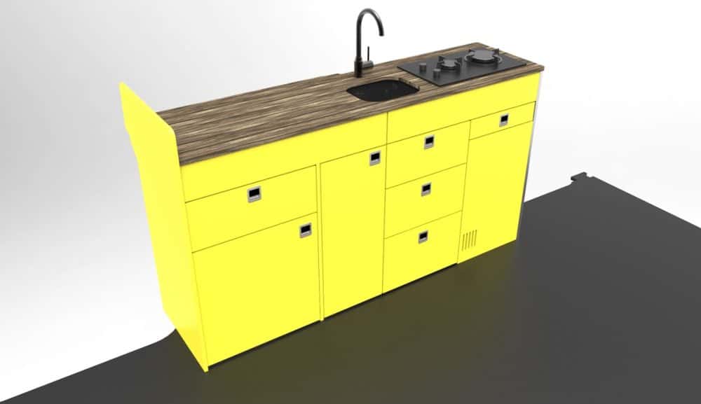 EVO V6 XL LARGE VANS Side door kitchen pod Extended 550mm – EVO Design