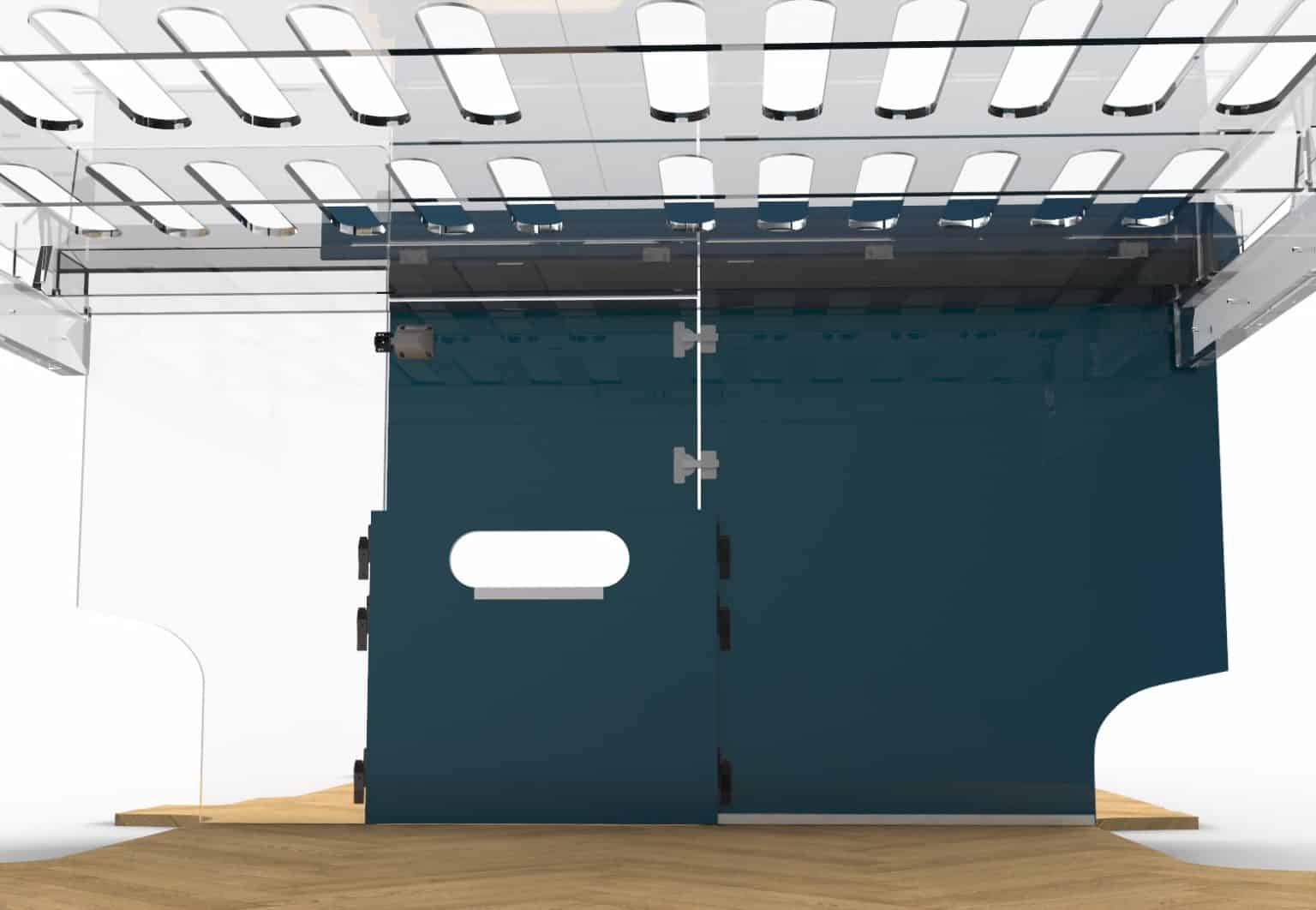 GARAGE DOOR DIVIDER + Slide out panel + Hinged door – New Shape crafter ...