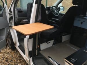 EVO STAINLESS STEEL SWING OUT PASSENGER SEAT LEG AND TABLE ( Folds ...