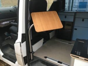 EVO STAINLESS STEEL SWING OUT PASSENGER SEAT LEG AND TABLE ( Folds ...