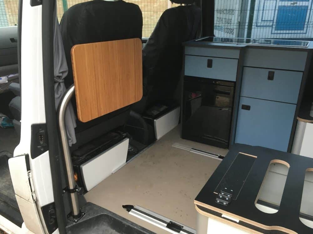 EVO STAINLESS STEEL SWING OUT PASSENGER SEAT LEG AND TABLE ( Folds ...
