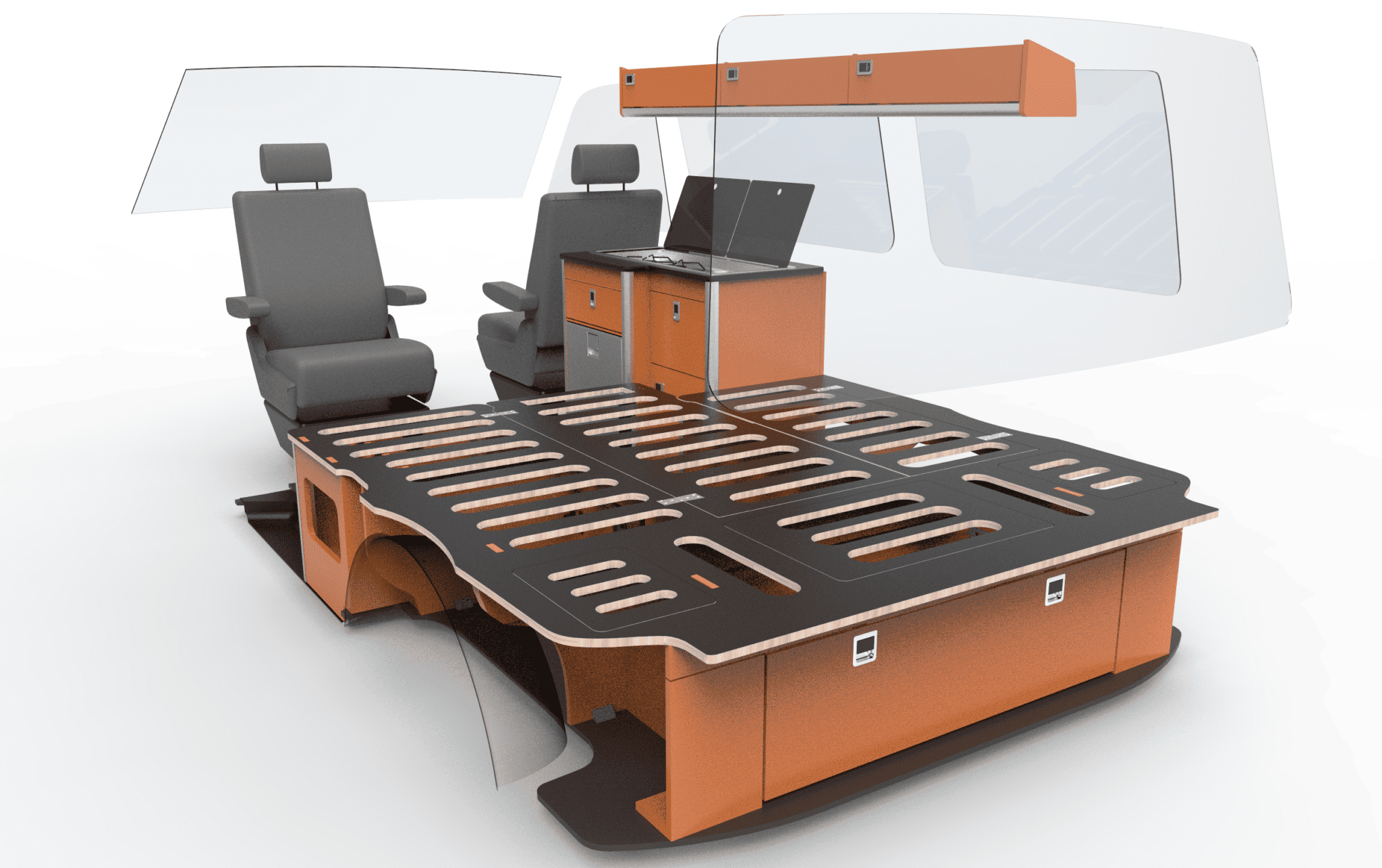 EVO U-SHAPE BED SYSTEM (FOLDING) FOR T5/T6 SWB – EVO Design