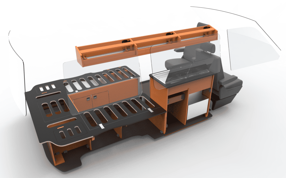 EVO U-SHAPE BED SYSTEM (FOLDING) FOR T5/T6 SWB – EVO Design