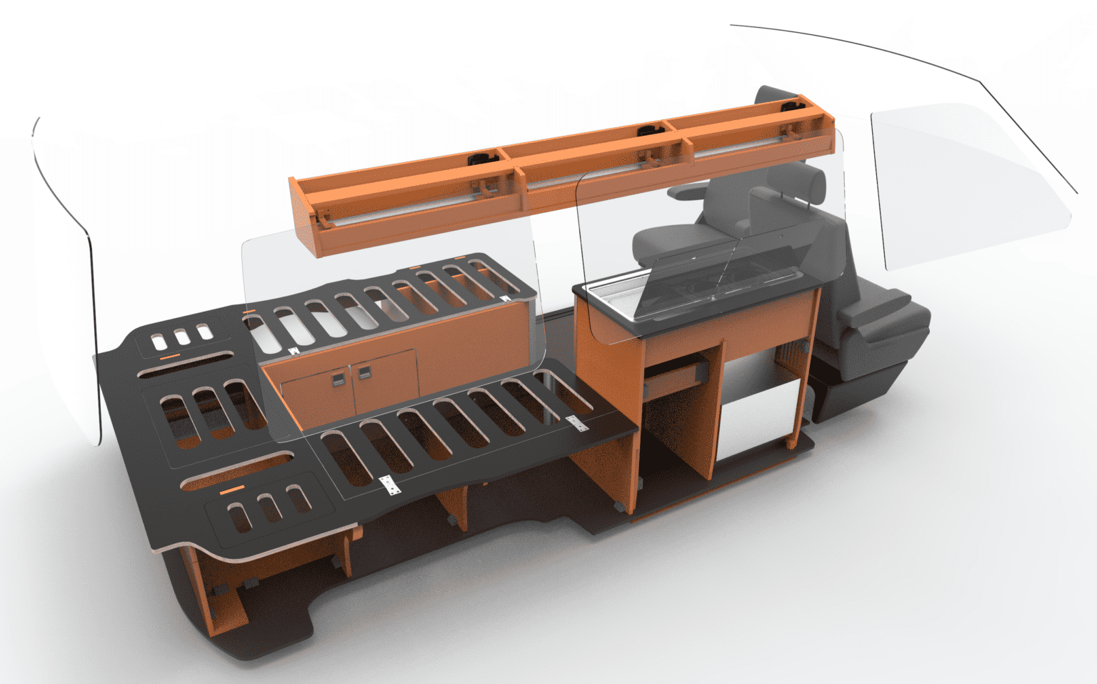 EVO U-SHAPE BED SYSTEM (FOLDING) FOR T5/T6 SWB – EVO Design