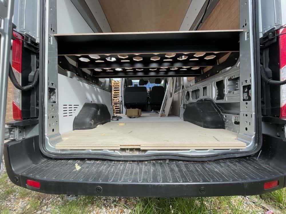 REAR BED PLATFORM FORD TRANSIT MK8 L3 – Black Heksa – EVO Design