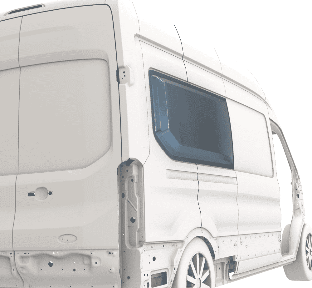Space pod Pair – Ford transit L3 – Mk 8 – EVO Design